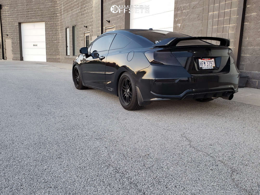 2014 Honda Civic with 17x9 35 Enkei Rpf1 and 225/40R17 Continental All ...