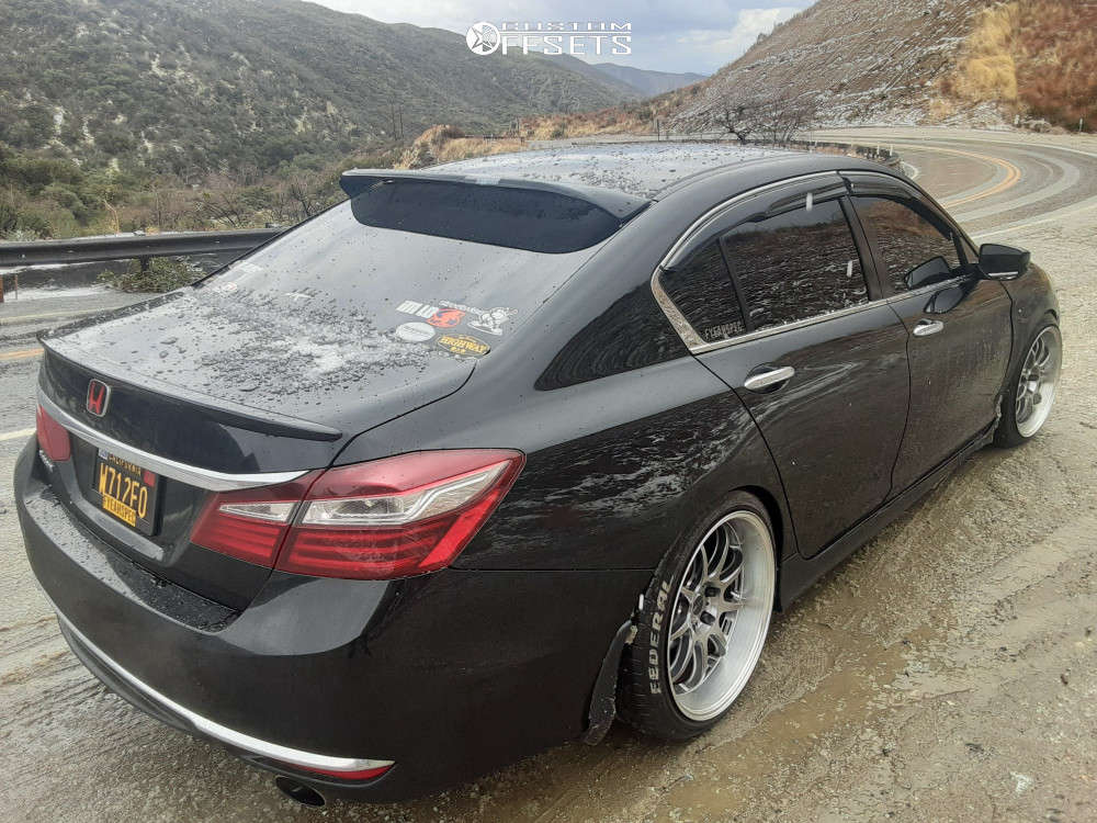 2017 Honda Accord with 19x9.5 22 Work Emotion D9r and 245/45R19 Federal ...