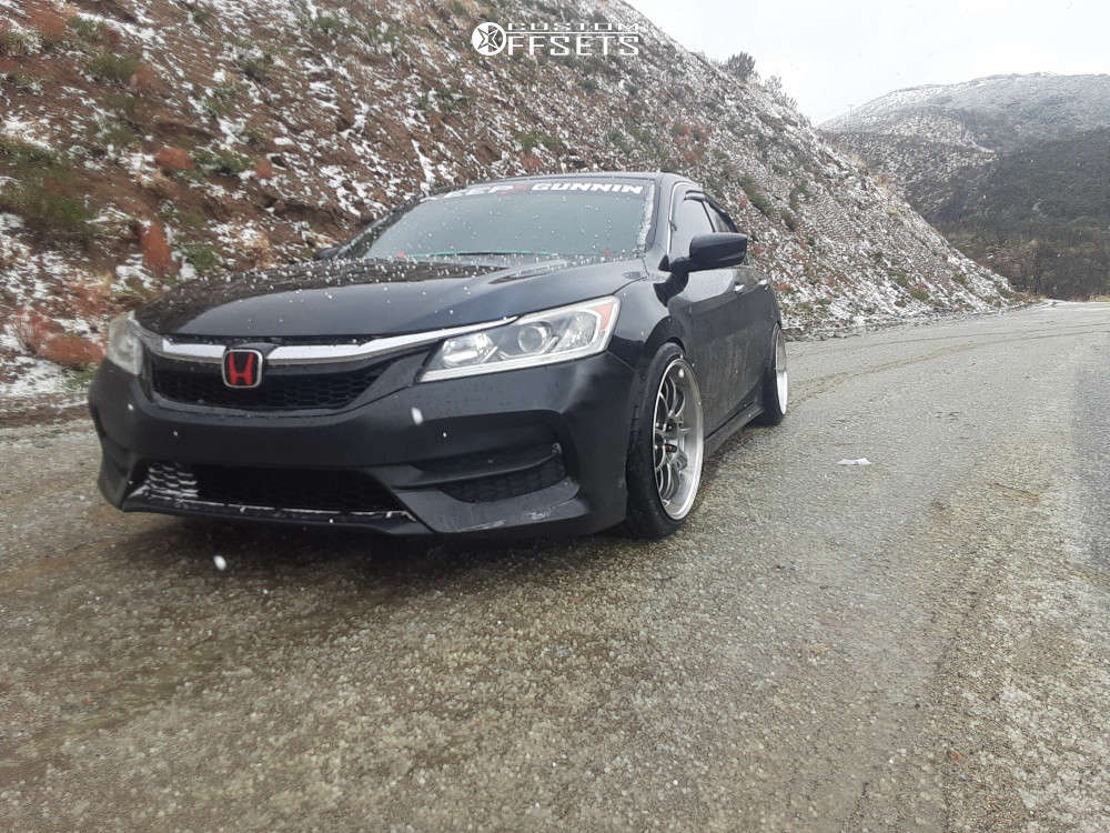 2017 Honda Accord with 19x9.5 22 Work Emotion D9r and 245/45R19 Federal Evolution St-1 and ...