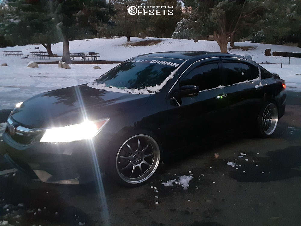 2017 Honda Accord with 19x9.5 22 Work Emotion D9r and 245/45R19 Federal ...