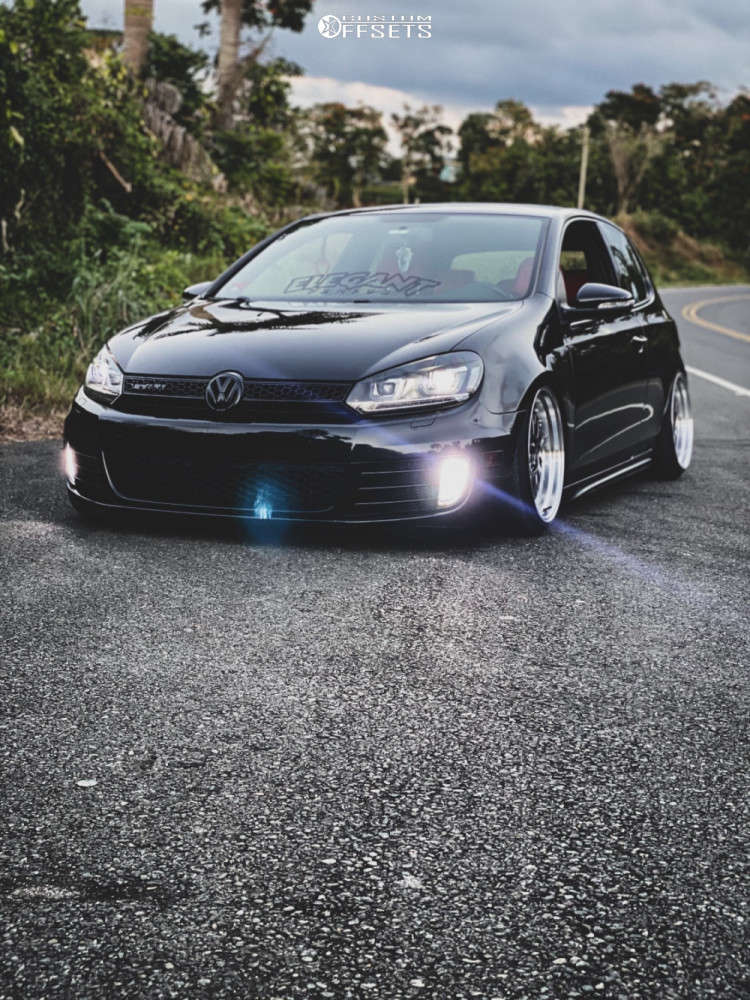 2013 Volkswagen GTI with 18x9.5 35 ESR Sr05 and 205/40R18 Achilles Atr ...
