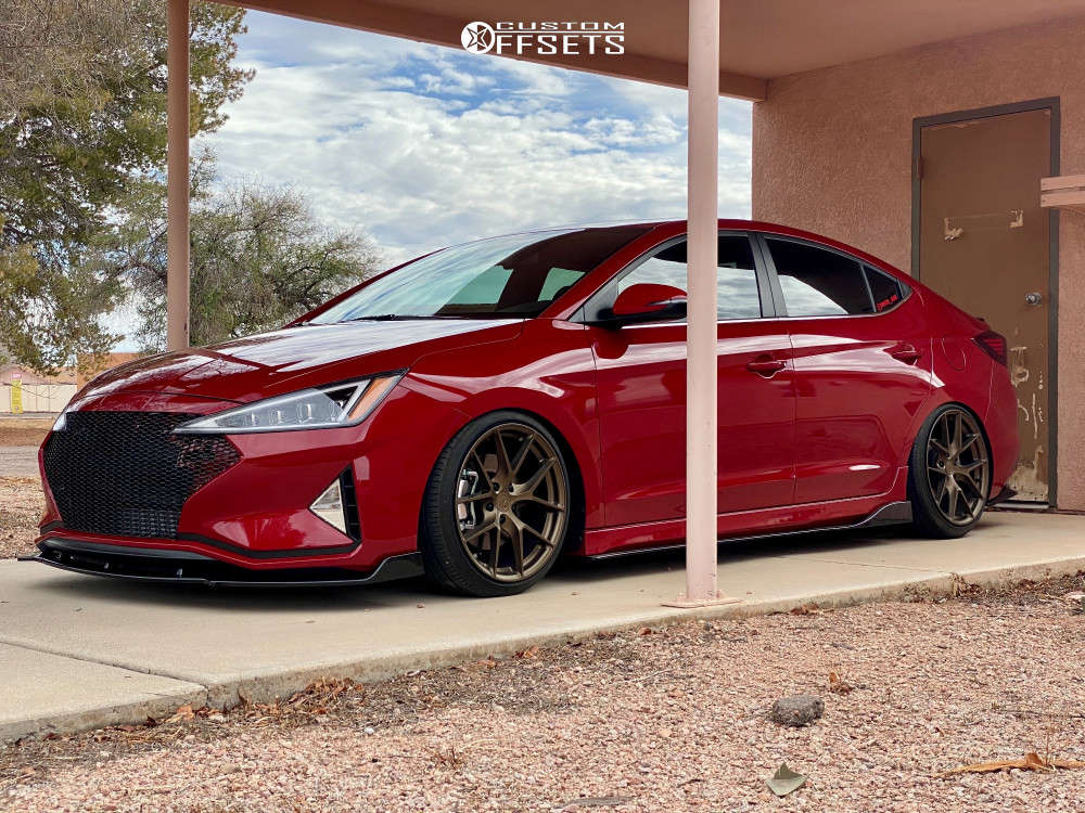 2020 Hyundai Elantra with 18x8.5 35 Aodhan Aff7 and 205/40R18 Nankang ...