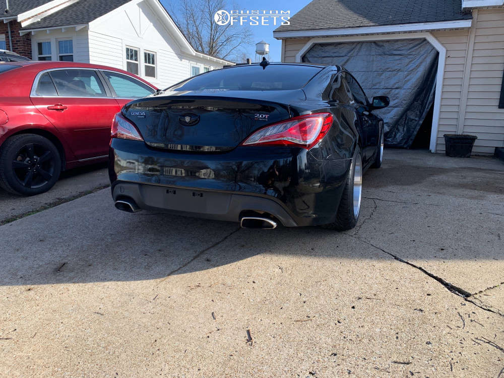 2014 Hyundai Genesis Coupe with 18x9.5 22 ESR CS15 and 245/40R18 ...