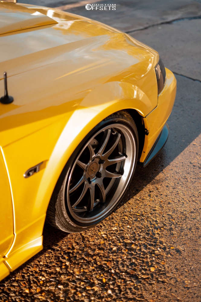 2001 Ford Mustang with 18x9.5 15 Aodhan Ds02 and 245/45R18 Michelin ...