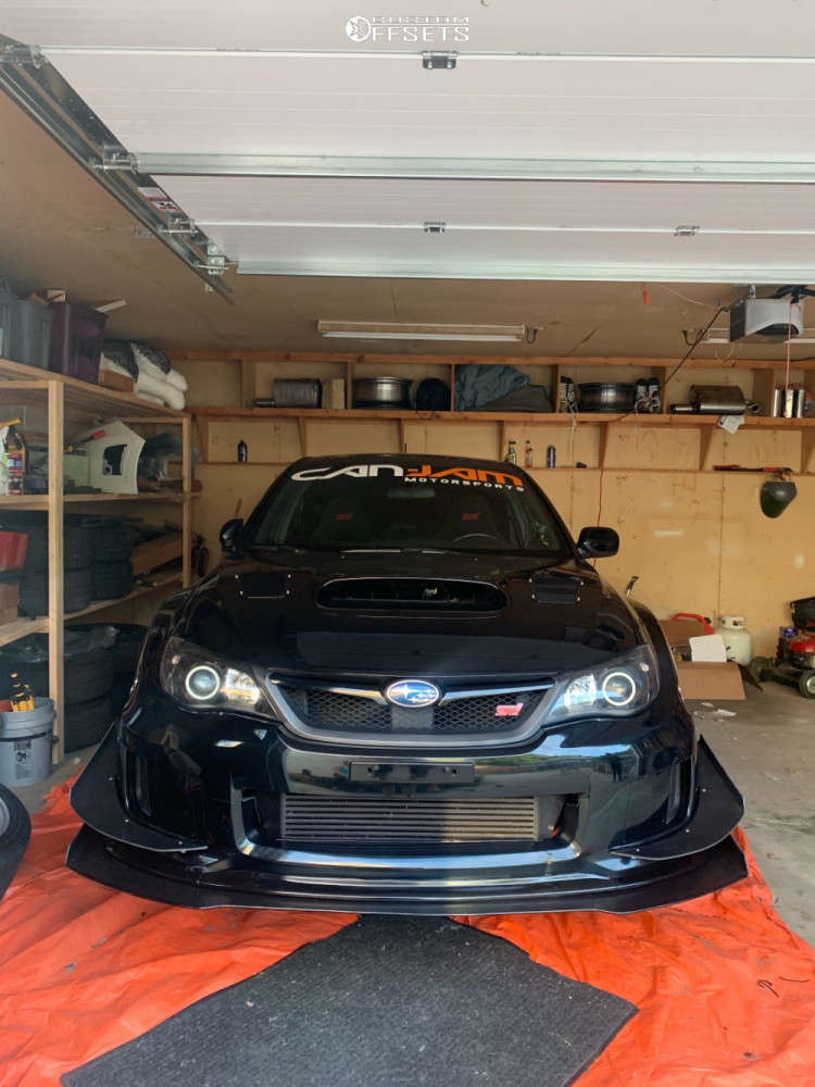 2011 Subaru WRX STI with 17x10 38 Enkei Rpf1 and 275/40R17 Nitto Nt01 ...