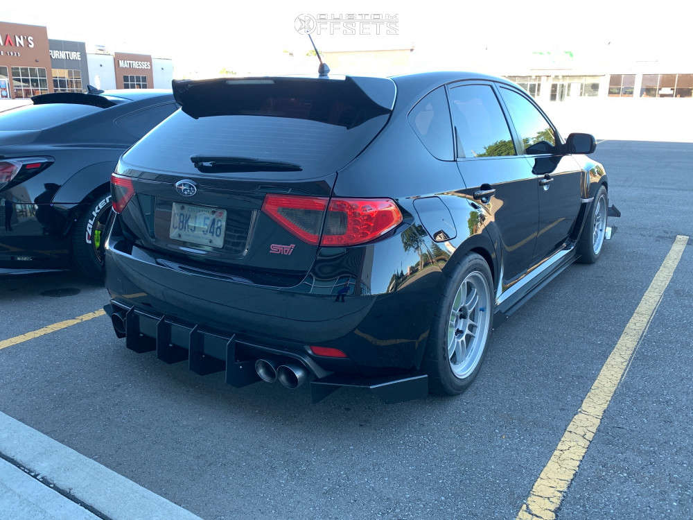 2011 Subaru WRX STI with 17x10 38 Enkei Rpf1 and 275/40R17 Nitto Nt01 ...