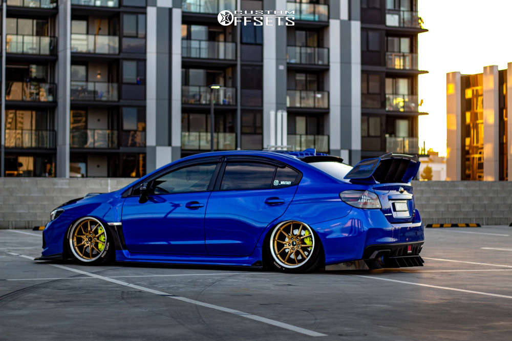 2018 Subaru WRX STI with 19x9.5 35 Option Lab S718 and 245/35R19 ...