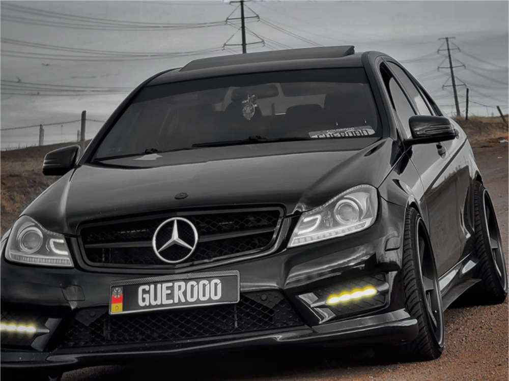 2012 Mercedes-Benz C300 with 19x9.5 22 ESR Sr07 and 225/35R19 Venom ...