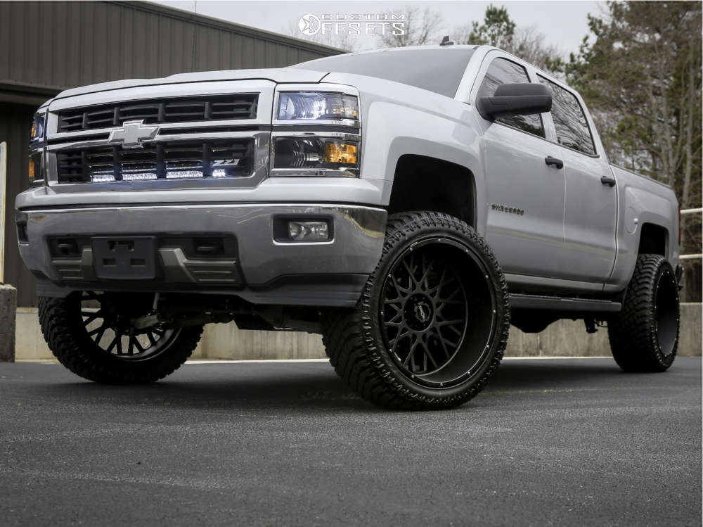 2014 Chevrolet Silverado 1500 with 24x12 -51 Vision Rocker and 35/12 ...