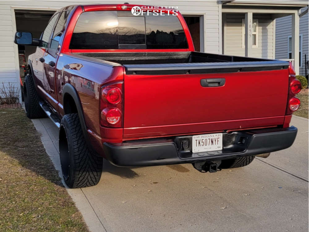 2007 Dodge Ram 1500 Wheel Offset Aggressive > 1" Outside Fender Stock ...