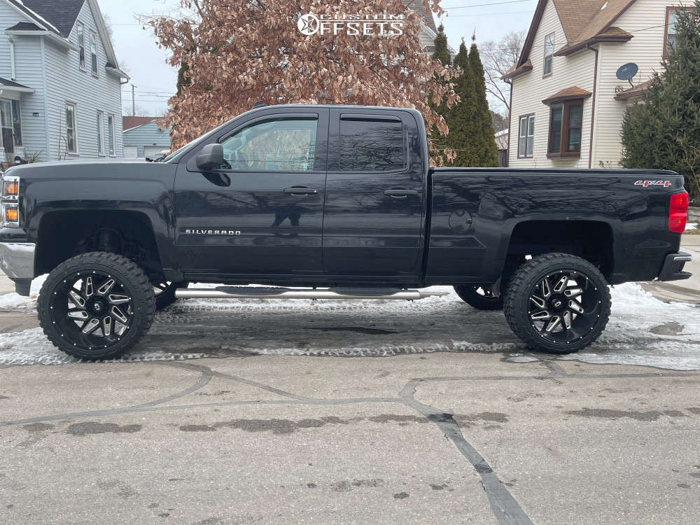 2014 Chevrolet Silverado 1500 with 22x12 -57 Vision Spyder and 33/12 ...