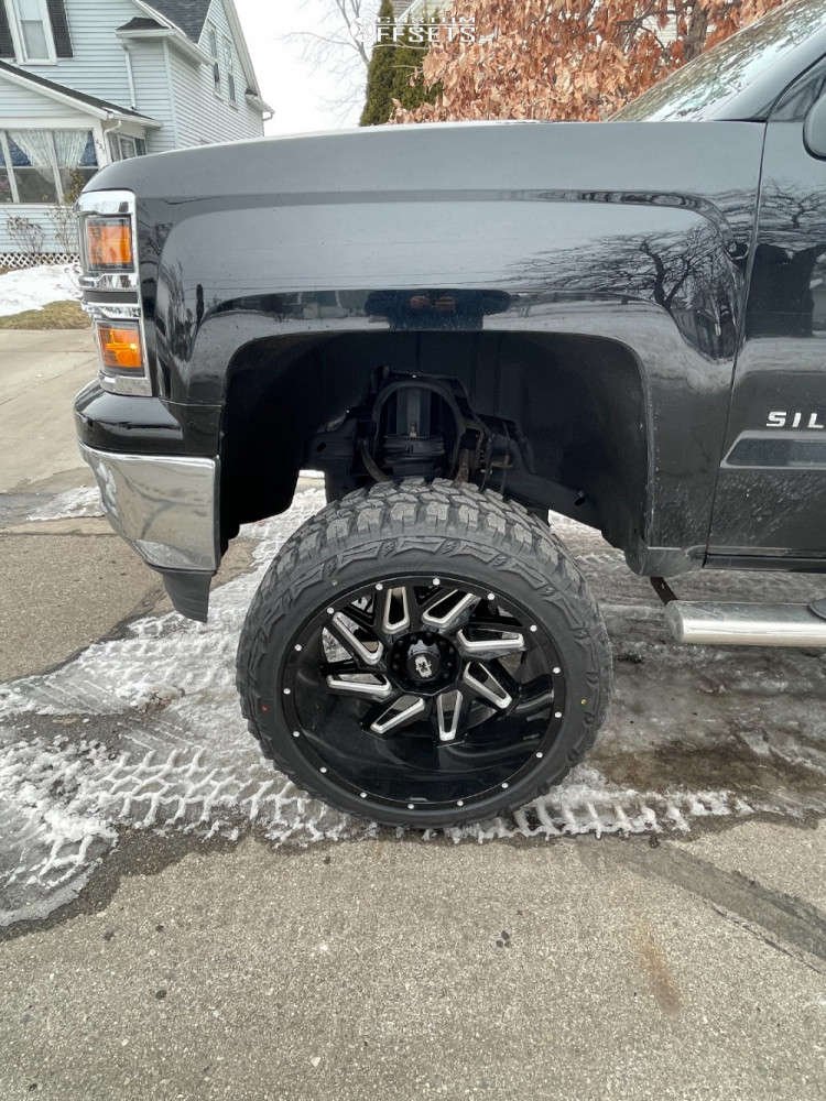 2014 Chevrolet Silverado 1500 with 22x12 -57 Vision Spyder and 33/12 ...