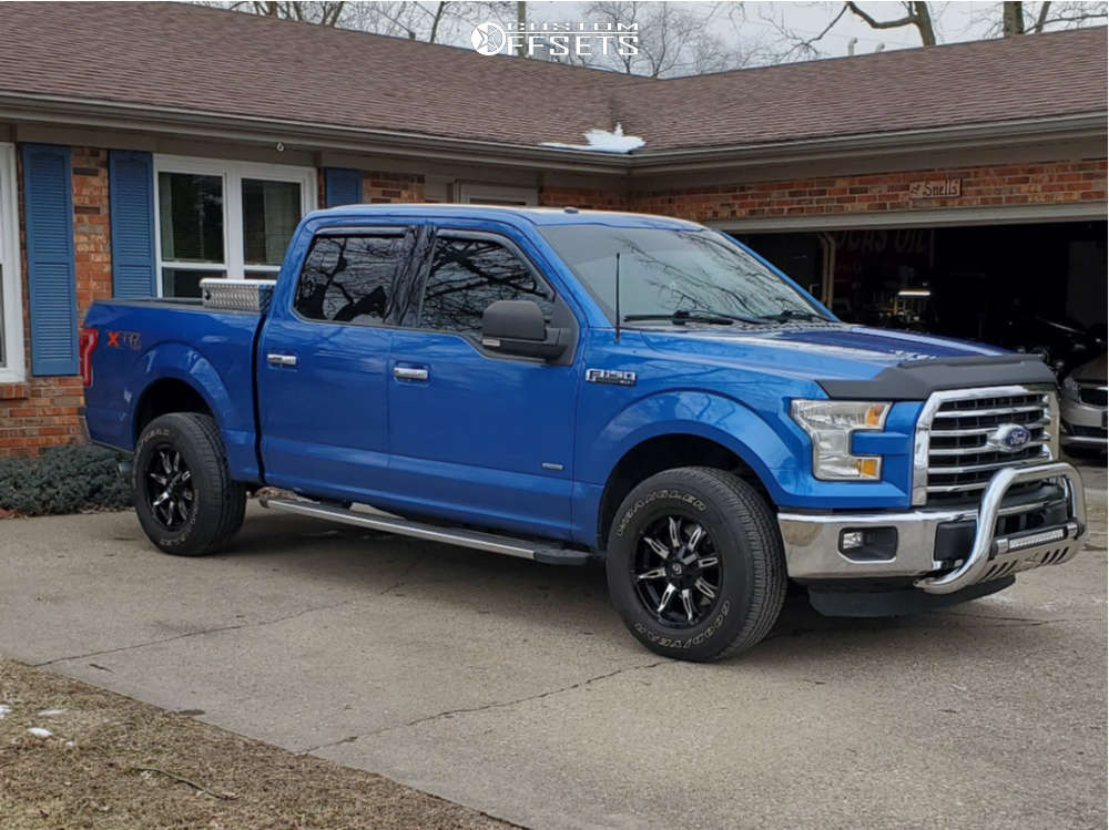 2015 Ford F-150 with 18x9 -12 Vision Manic and 31/8.5R18 Goodyear ...