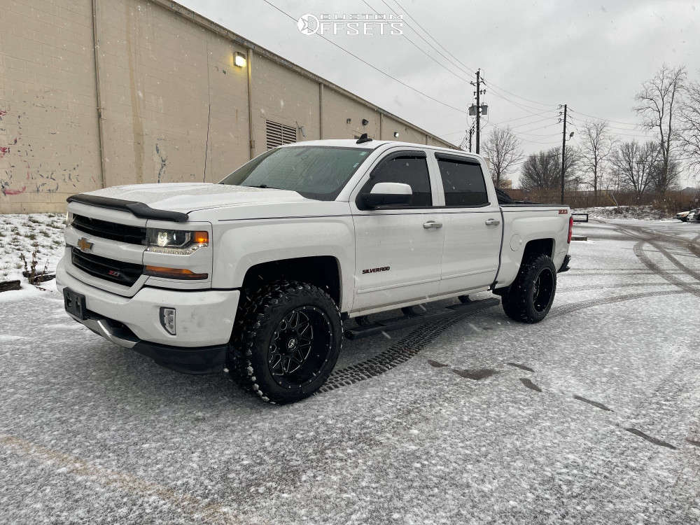 2017 Chevrolet Silverado 1500 with 20x12 -44 XF Offroad Xf-211 and 33/ ...