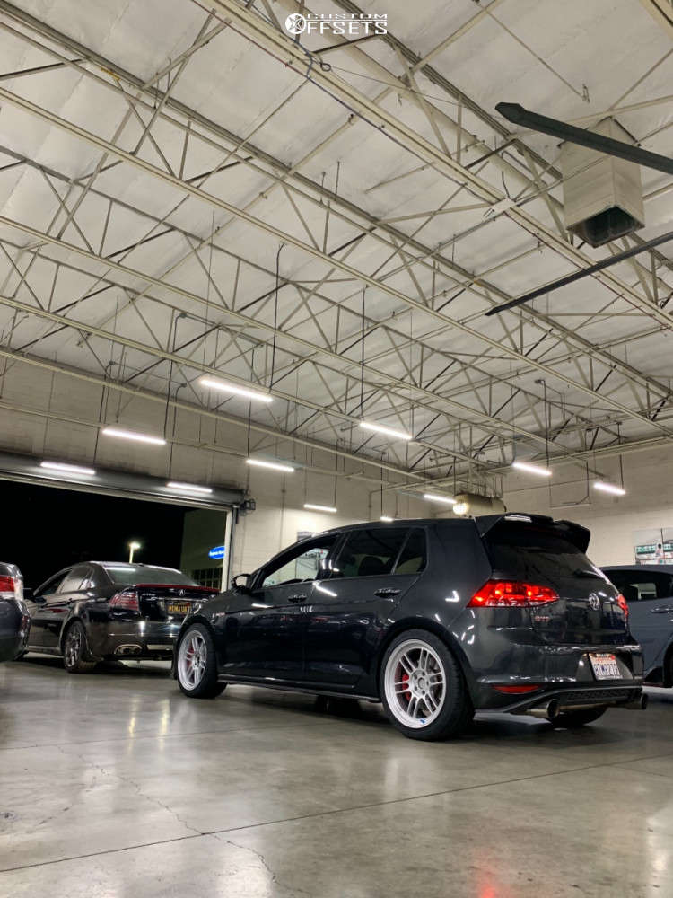 2017 Volkswagen GTI with 18x9 35 Enkei RPF1 and 245/40R18 Nitto Nt555 ...
