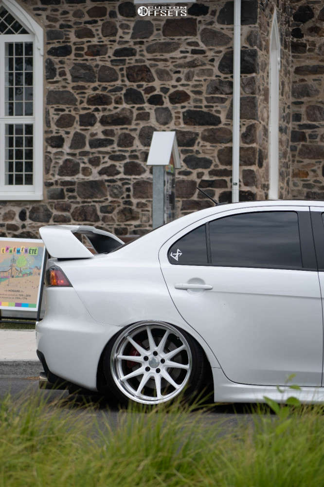 2015 Mitsubishi Lancer with 19x11 9 Work Gnosis CV201 and 235/35R19 ...