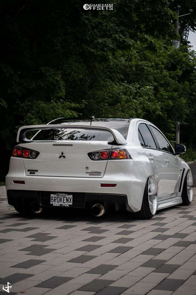 2015 Mitsubishi Lancer with 19x11 9 Work Gnosis CV201 and 235/35R19 ...