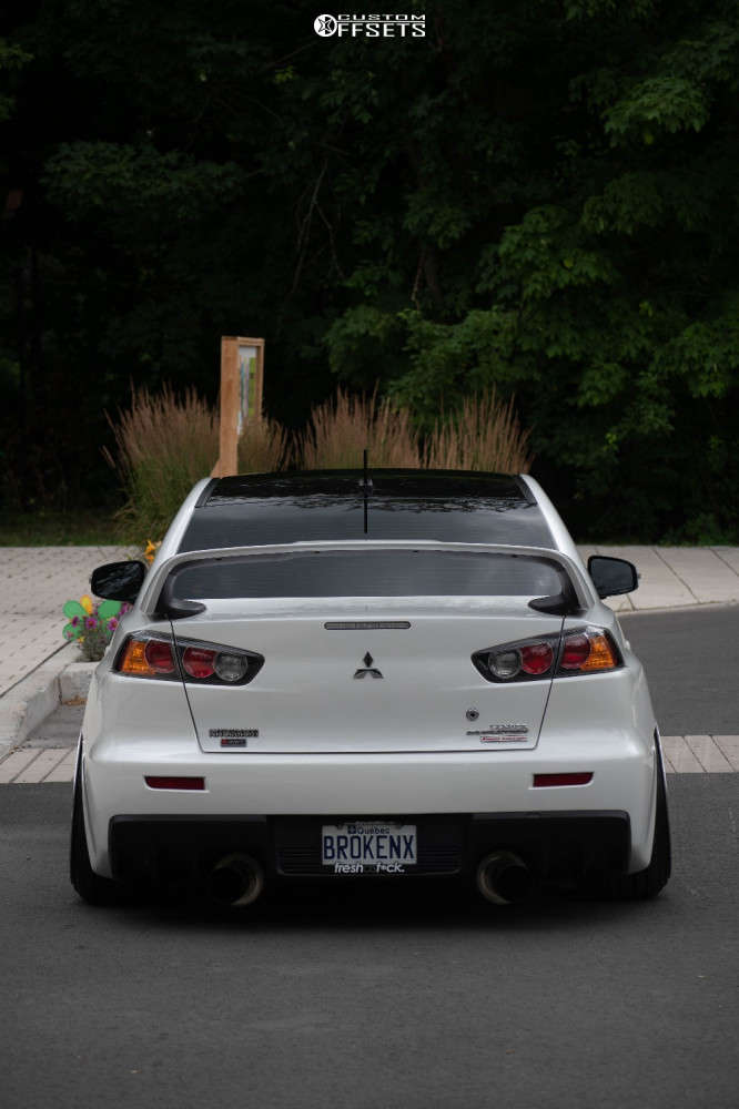 2015 Mitsubishi Lancer with 19x11 9 Work Gnosis CV201 and 235/35R19 ...