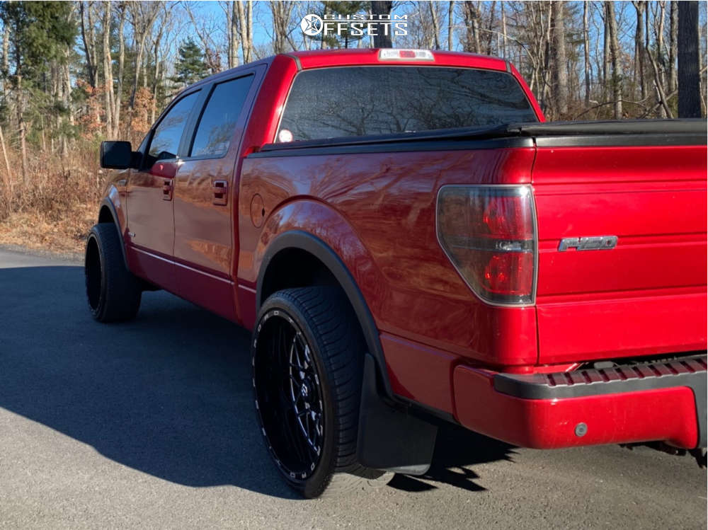 2011 Ford F-150 with 24x12 -44 TIS 544BM and 33/12.5R24 Atturo Az800 ...
