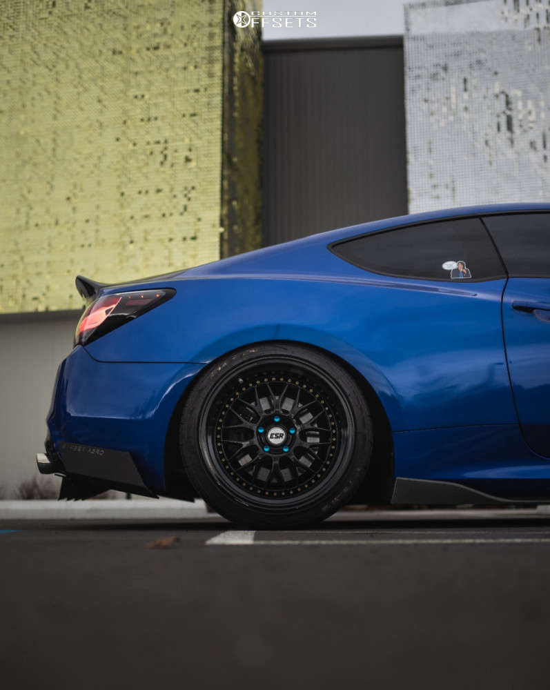 2011 Hyundai Genesis Coupe with 19x9.5 22 ESR Sr01 and 245/35R19 Nitto ...