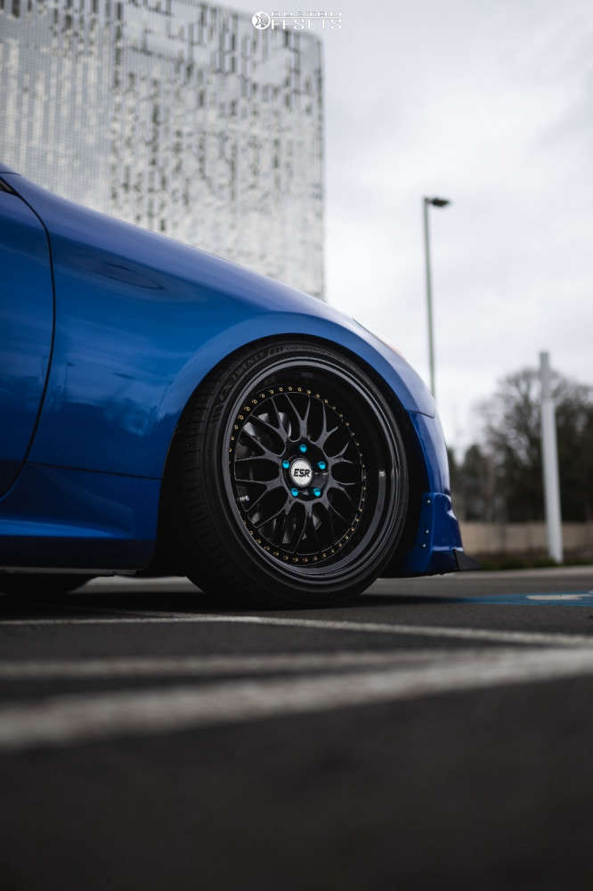 2011 Hyundai Genesis Coupe with 19x9.5 22 ESR Sr01 and 245/35R19 Nitto ...