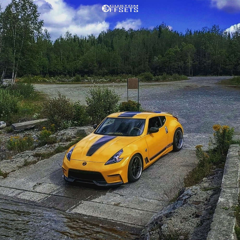 2019 Nissan 370Z with 19x9.5 22 ESR Cs15 and 245/40R19 Firestone Indy ...