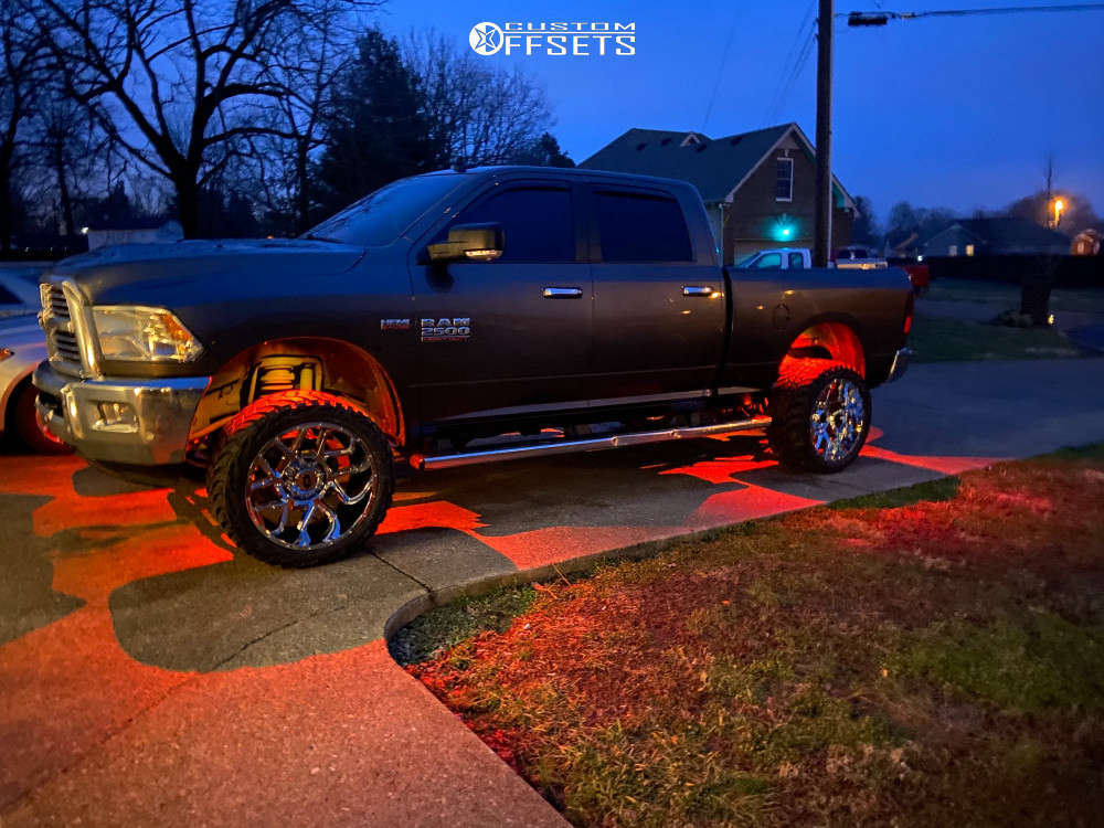2016 Ram 2500 with 22x12 -51 Vision Sliver and 33/12.5R22 AMP Mud ...