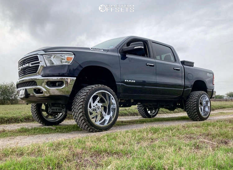 2020 Ram 1500 with 24x14 -76 Xtreme Force Xf7 and 37/13.5R24 AMP Mud ...
