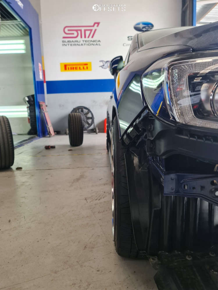 2019 Subaru WRX STI with 19x9.5 38 Work Emotion Zr10 and 255/35R19 Nitto Invo and Coilovers ...