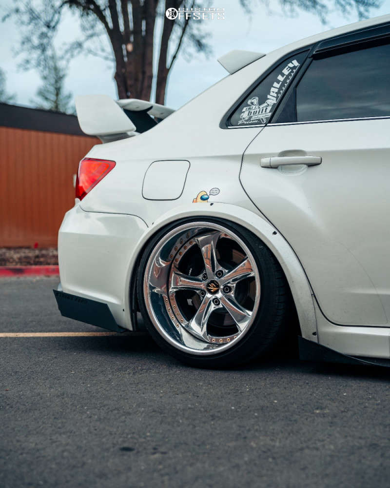 2014 Subaru WRX STI with 18x10.5 0 Work Vs Kf and 255/35R18 Federal ...