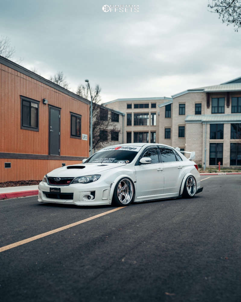 2014 Subaru WRX STI with 18x10.5 0 Work Vs Kf and 255/35R18 Federal ...