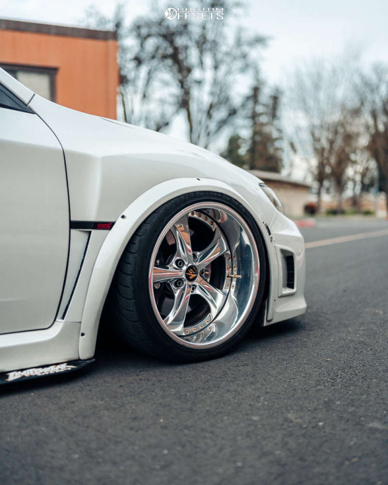 2014 Subaru WRX STI with 18x10.5 0 Work Vs Kf and 255/35R18 Federal ...