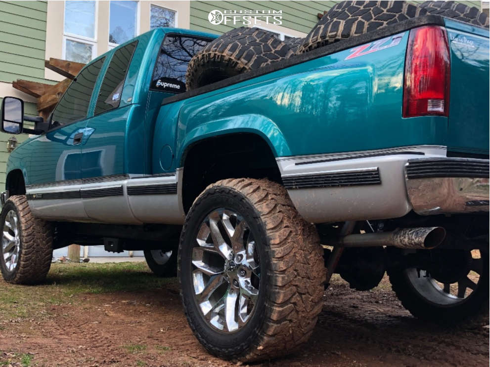 1995 Chevrolet K1500 with 22x10 30 OEM Wheels OEM Snowflakes and 35/12 ...