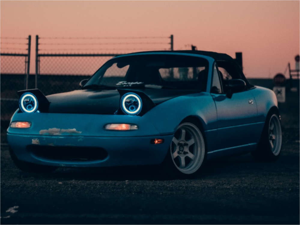 1995 Mazda Miata with 15x8 20 Rota Grid V and 205/30R15 Nitto Neo Gen ...