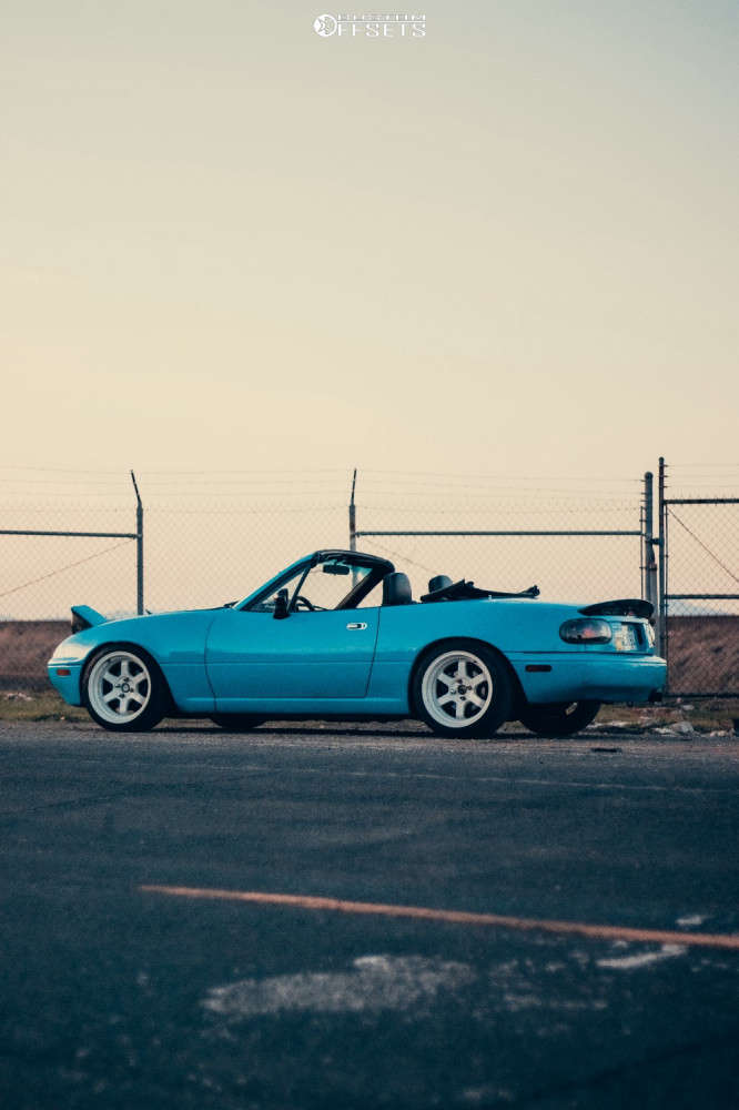 1995 Mazda Miata with 15x8 20 Rota Grid V and 205/30R15 Nitto Neo Gen ...