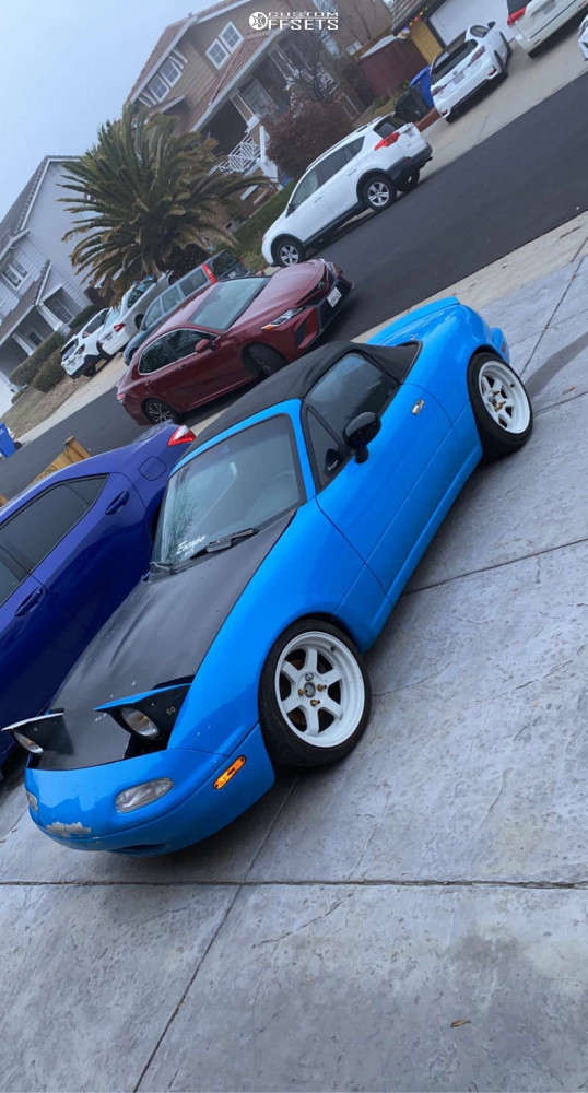 1995 Mazda Miata with 15x8 20 Rota Grid V and 205/30R15 Nitto Neo Gen ...