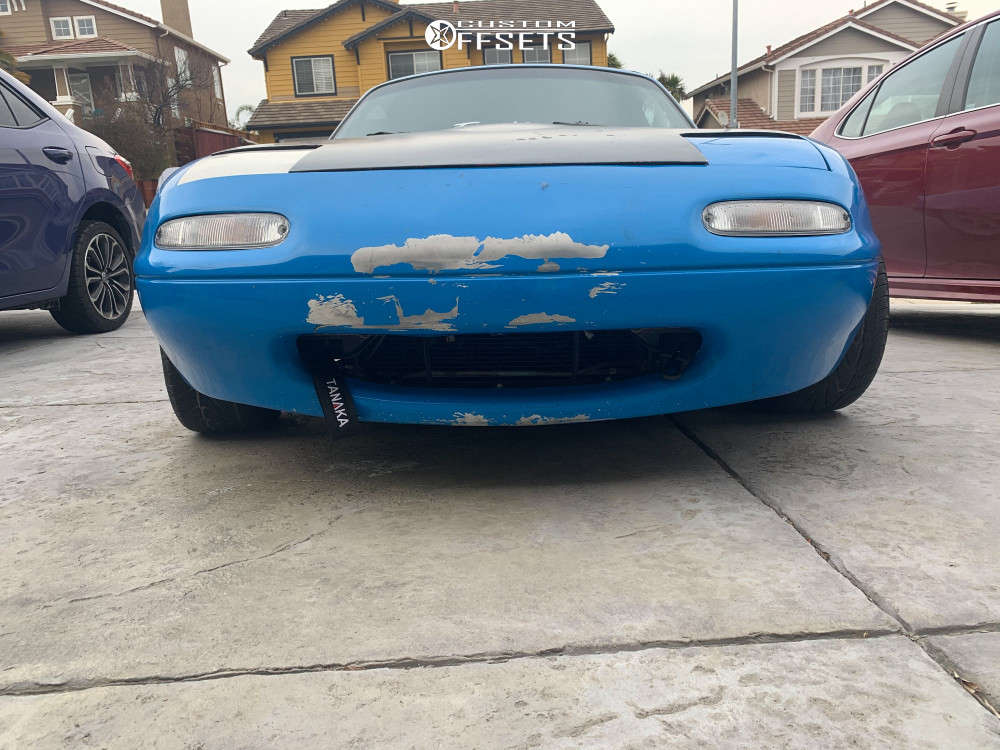 1995 Mazda Miata with 15x8 20 Rota Grid V and 205/30R15 Nitto Neo Gen ...