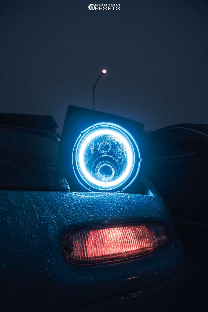 1995 Mazda Miata with 15x8 20 Rota Grid V and 205/30R15 Nitto Neo Gen ...