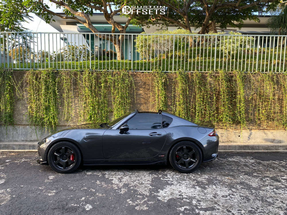 2018 Mazda MX-5 Miata with 17x8.5 40 Rays Engineering Te37 and 225 ...