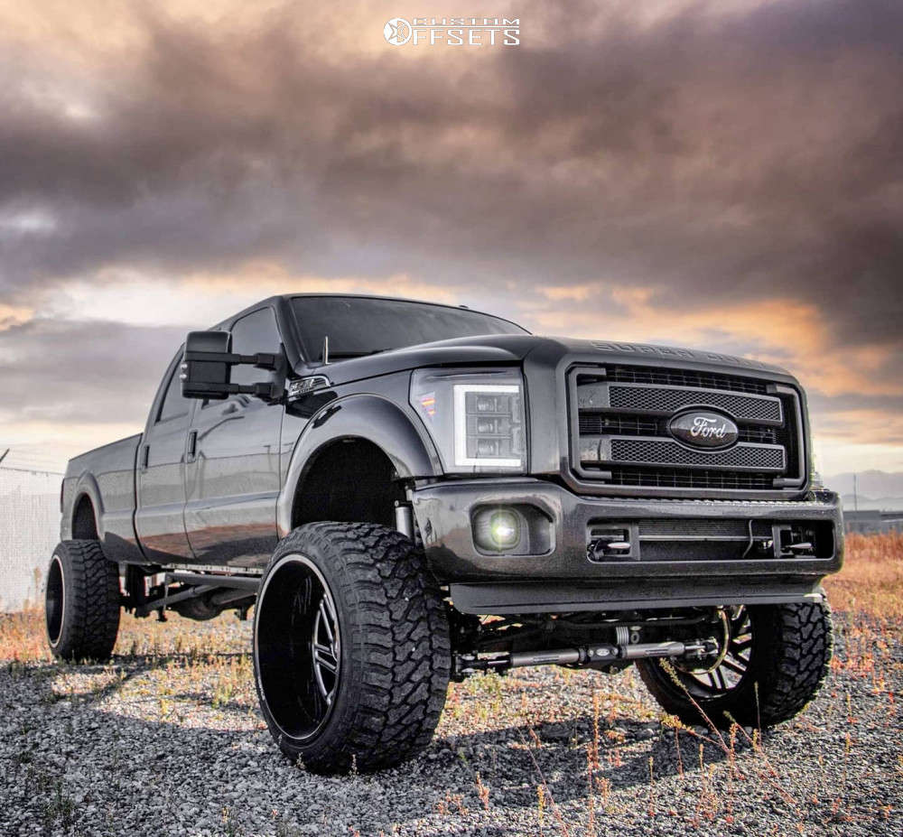 2015 Ford F-350 Super Duty with 26x16 -101 Hostile Jigsaw and 38/15 ...