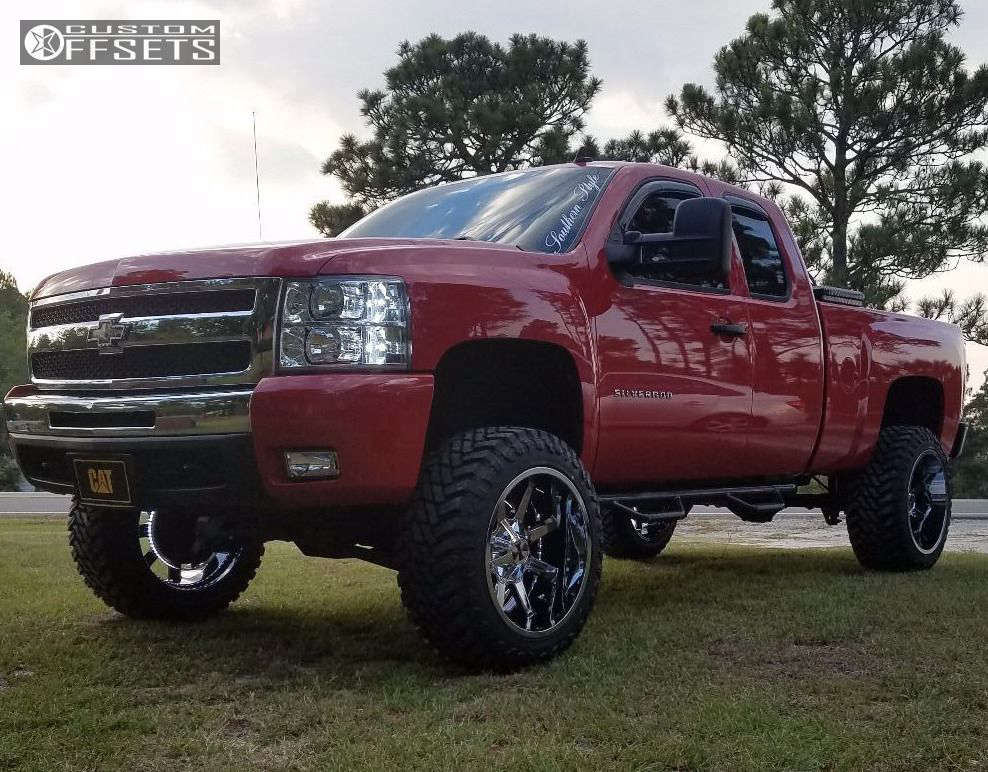 2011 Chevrolet Silverado 1500 with 22x12 -44 Cali Offroad Busted and 35 ...