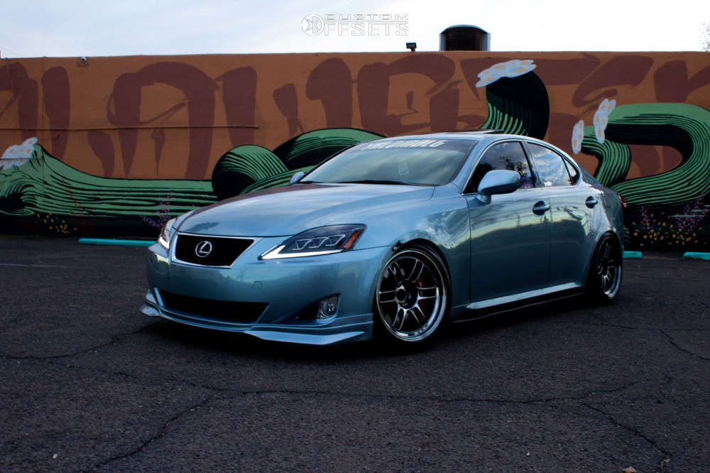 2006 Lexus IS350 with 18x9.5 15 Enkei Rpf1 and 255/35R18 Goodyear Eagle ...