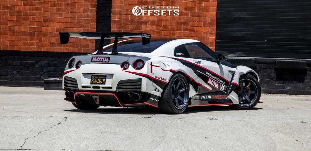 2009 Nissan GT-R with 20x11 15 Volk Te37 Ultra and 315/35R20 Pirelli P ...