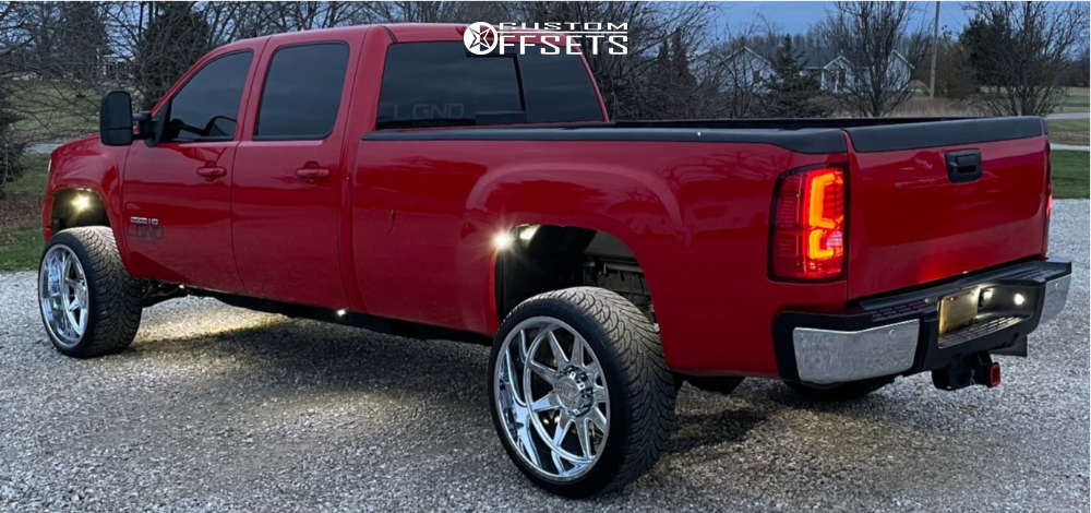2013 GMC Sierra 2500 HD with 24x12 -44 Hostile Omega and 305/35R24 ...