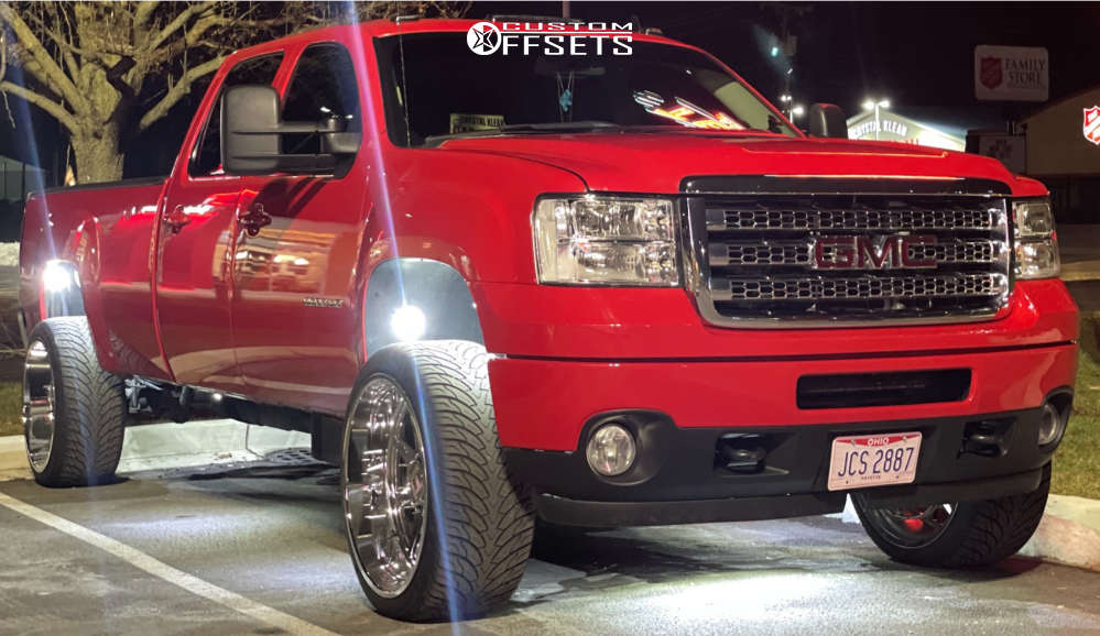 2013 GMC Sierra 2500 HD with 24x12 -44 Hostile Omega and 305/35R24 ...