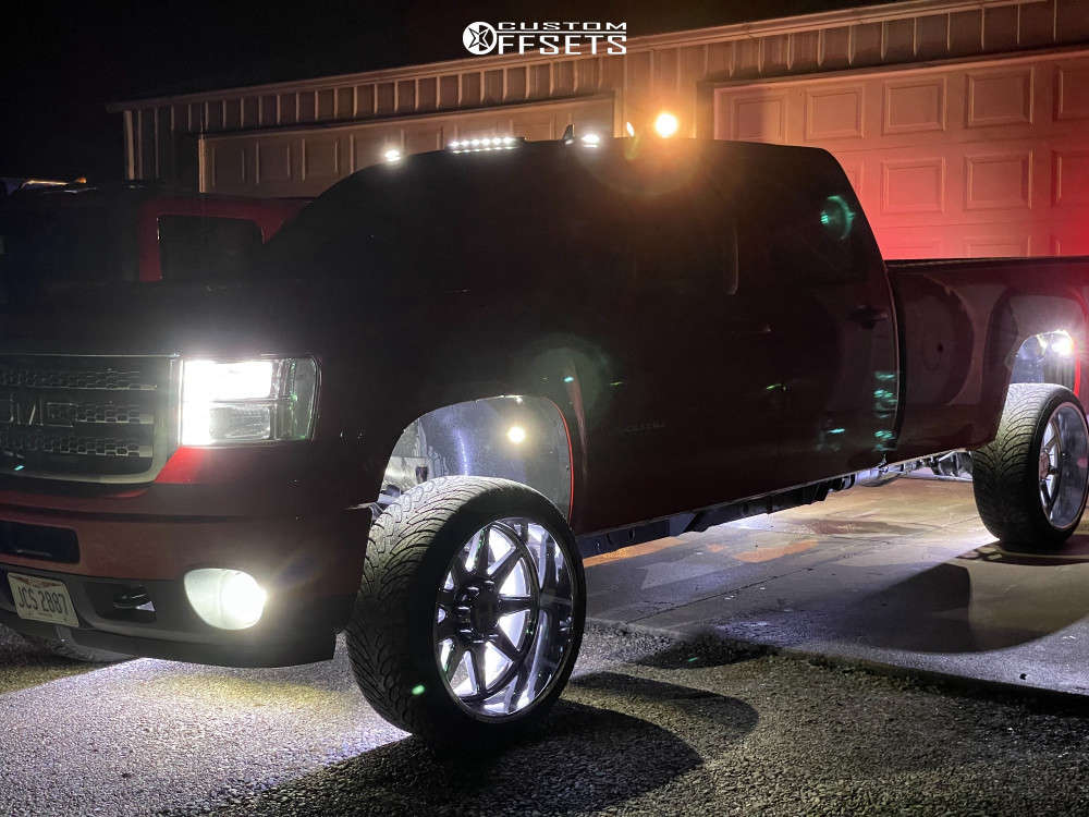2013 GMC Sierra 2500 HD with 24x12 -44 Hostile Omega and 305/35R24 ...