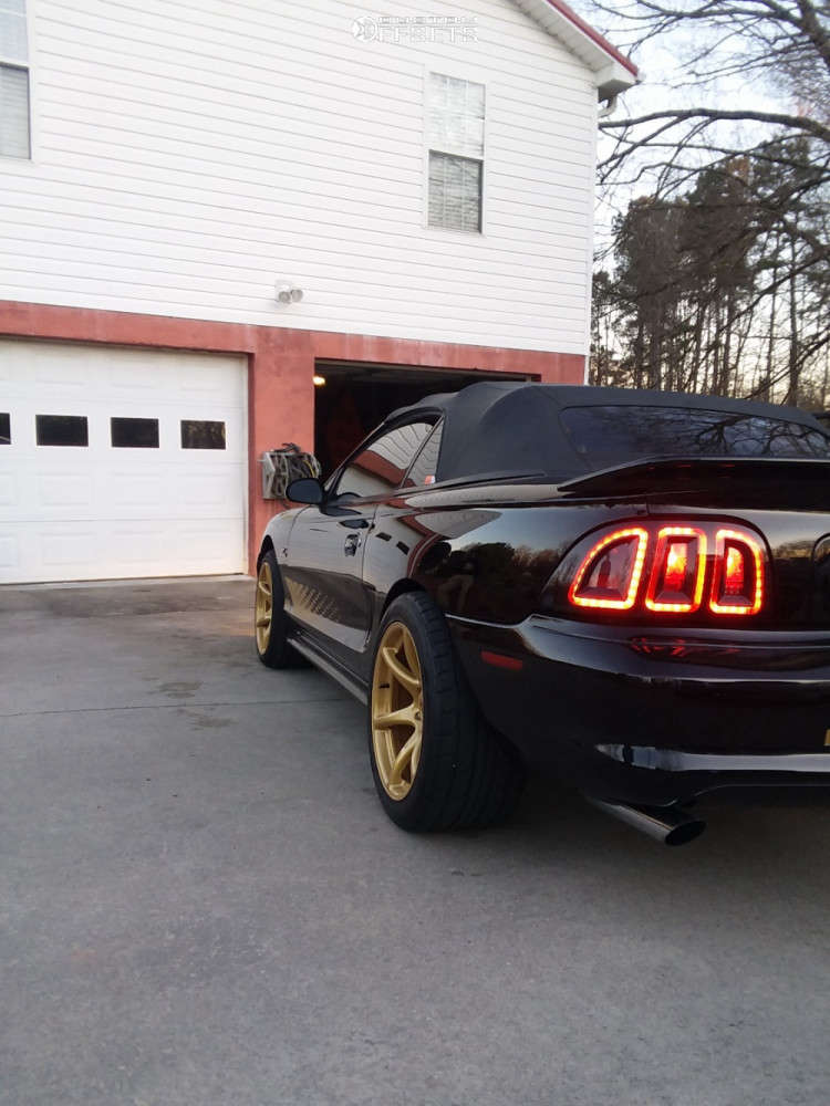 1995 Ford Mustang with 18x9.5 22 Kansei Tandem and 245/45R18 Nitto ...