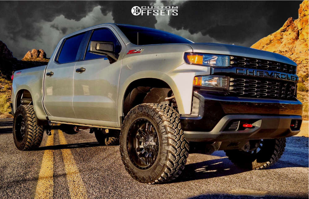 2020 Chevrolet Silverado 1500 with 20x10 -19 Fuel Sledge D595 and 35/12 ...
