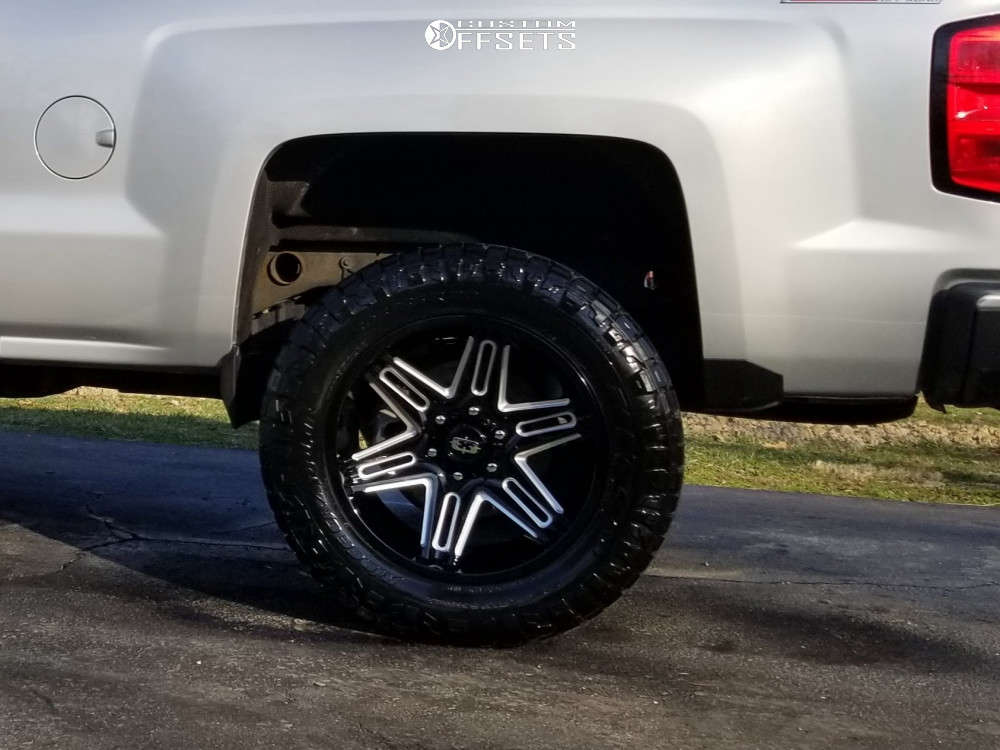 2017 Chevrolet Silverado 1500 with 20x10 -25 Vision Razor and 305/55R20 ...