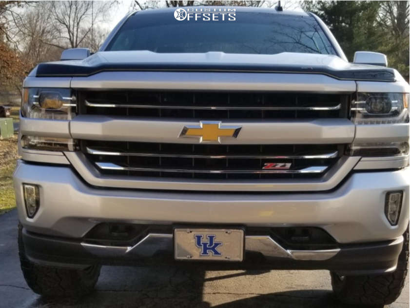 2017 Chevrolet Silverado 1500 with 20x10 -25 Vision Razor and 305/55R20 ...